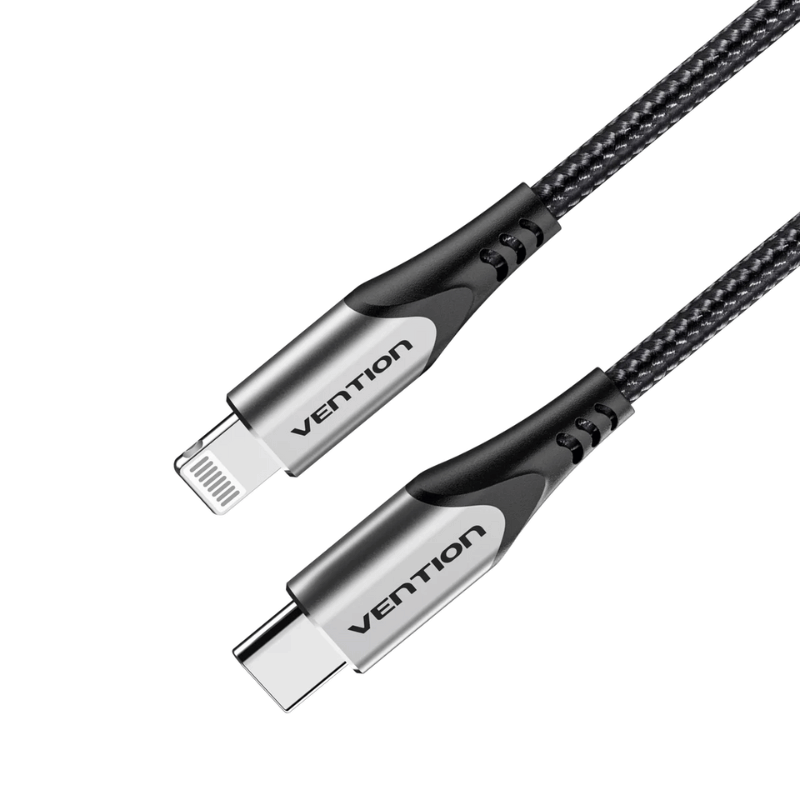 POS Experts: Vention USB 2.0 C to Lightning Cable |Gray Aluminum Alloy ...