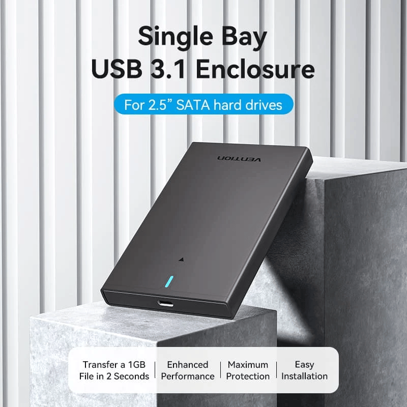 POS Experts: Vention 2.5 Inch SATA Hard Drive Enclosure | (USB 3.1 Gen ...